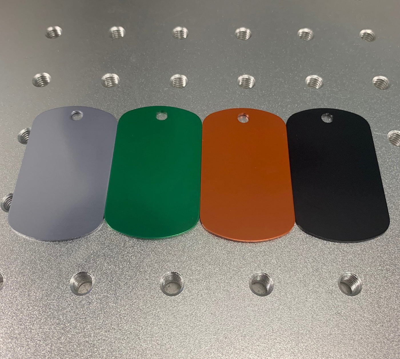 METAL DOG TAGS WITH LASER ENGRAVING, PAIR