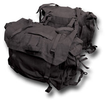 BLACK CANVAS Motorcycle PANNIERS GRD1
